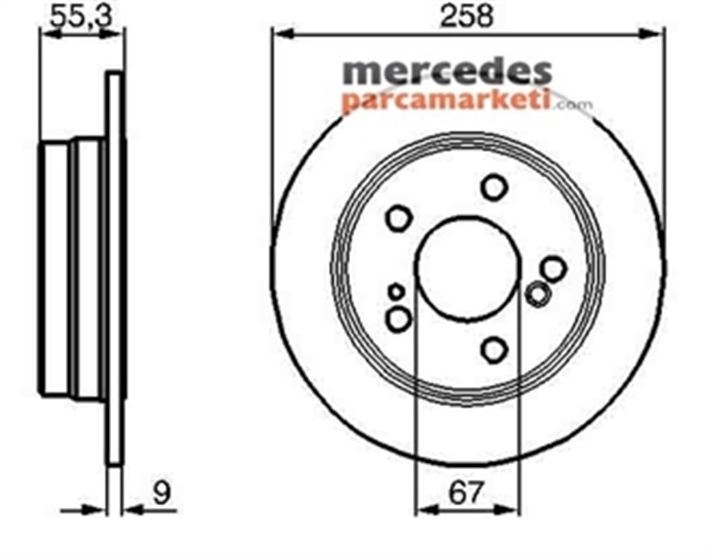 Mercedes W124 (1984-1995)- W201 Arka Fren Diski Takım | Mercedes W124 ...